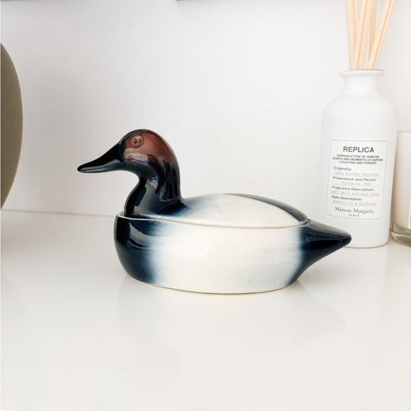 Accents | Vintage Ceramic Duck Trinket Dish Jewelry Dish Porcelain ...